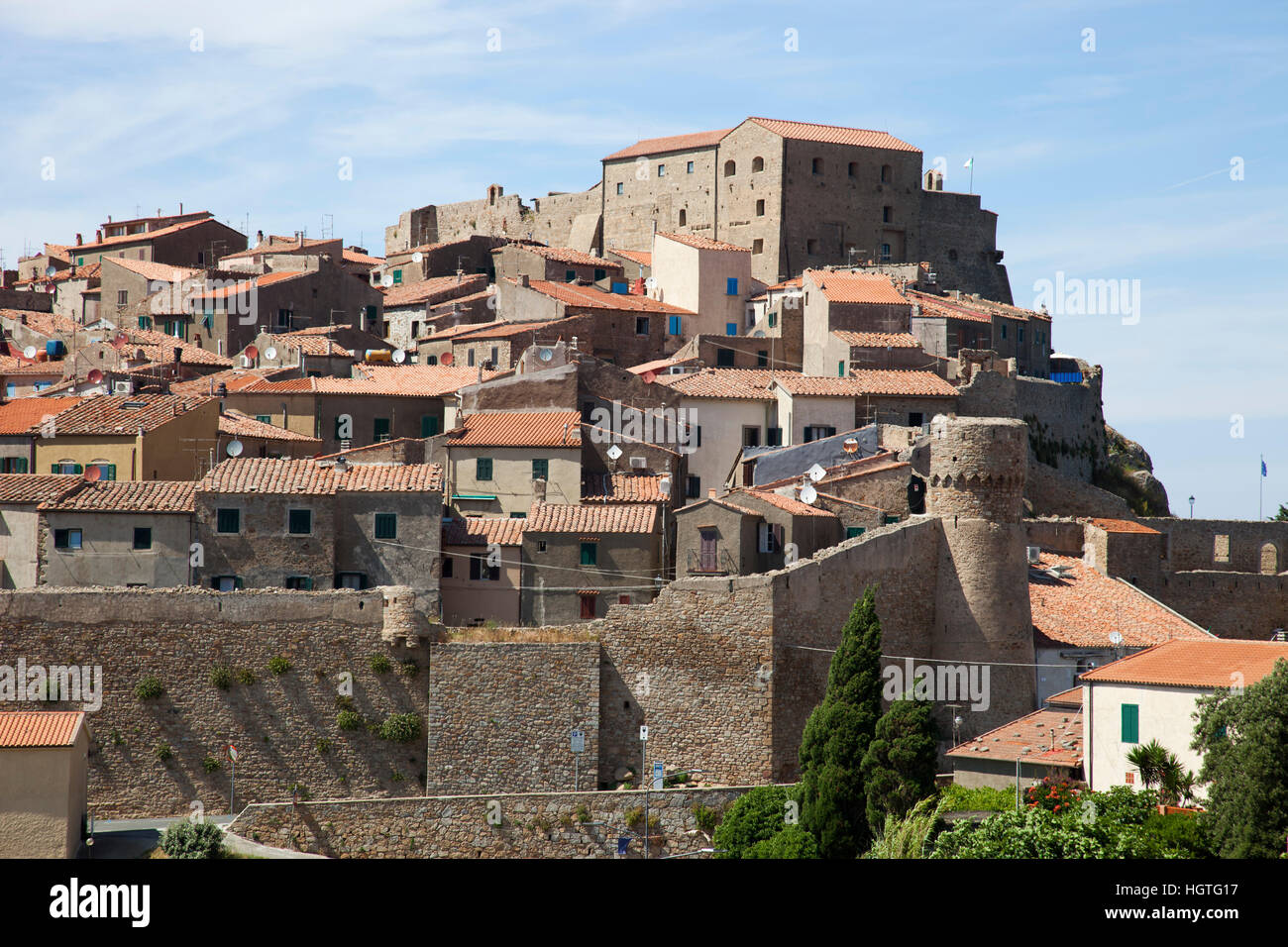 Giglio Castello village, Giglio Island, Tuscan archipelago, Tuscany ...