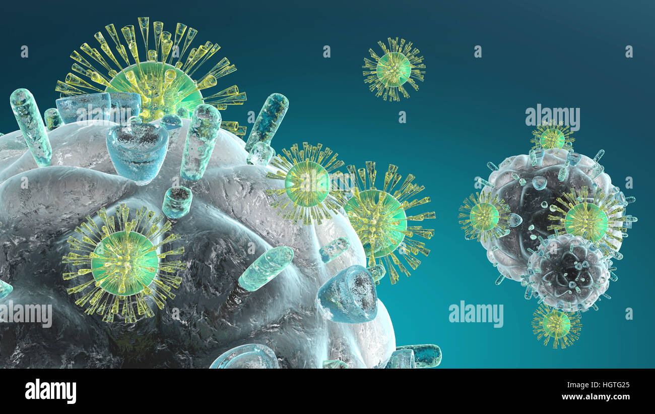 Hiv Virus Attacks Immune System