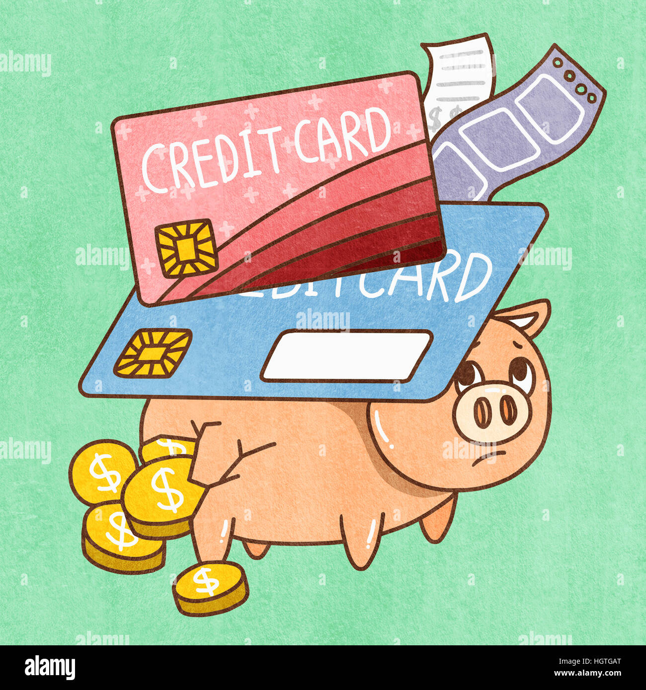 Illustration representing excessive consumption Stock Photo - Alamy