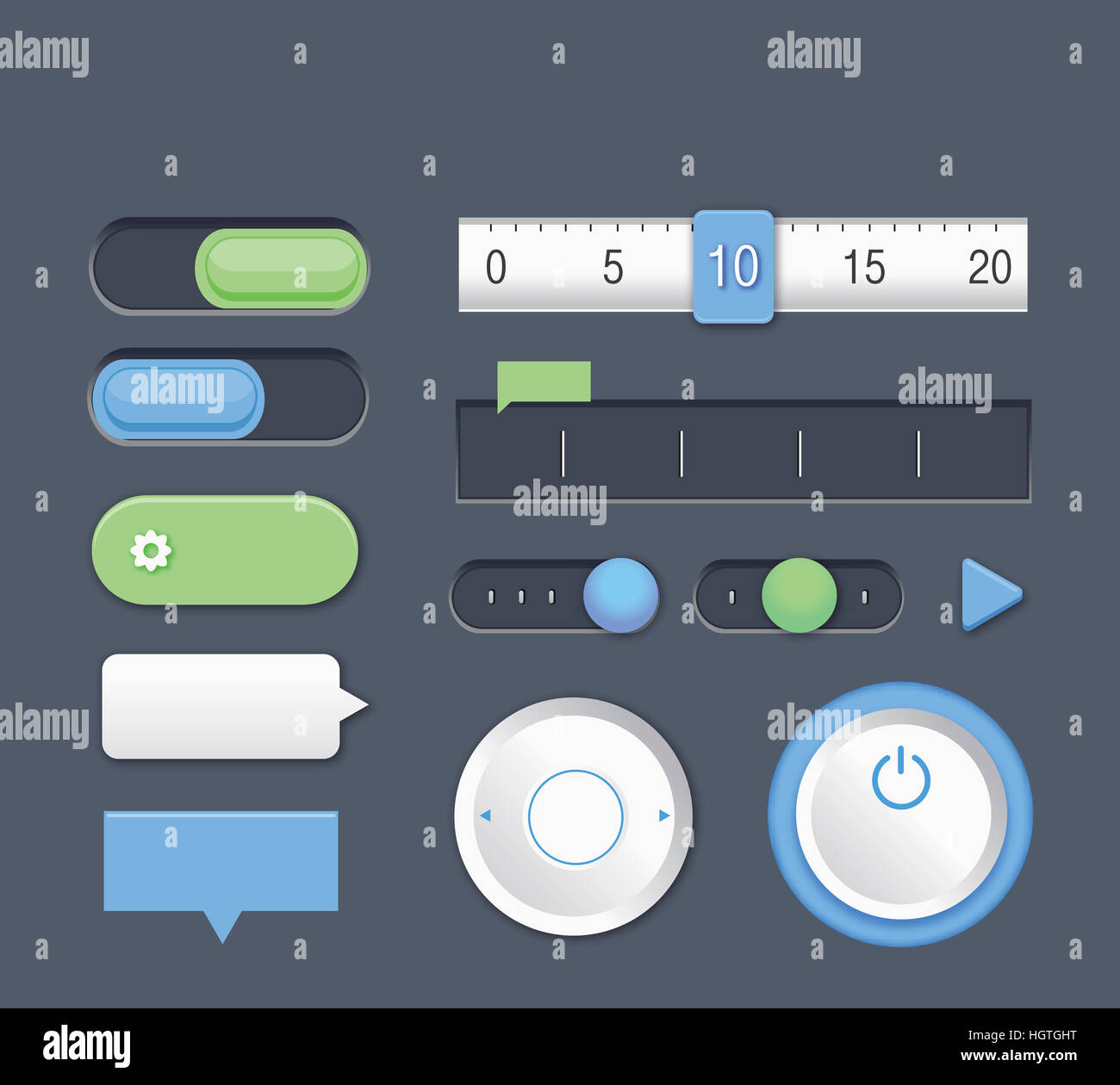 Various UI buttons Stock Photo - Alamy