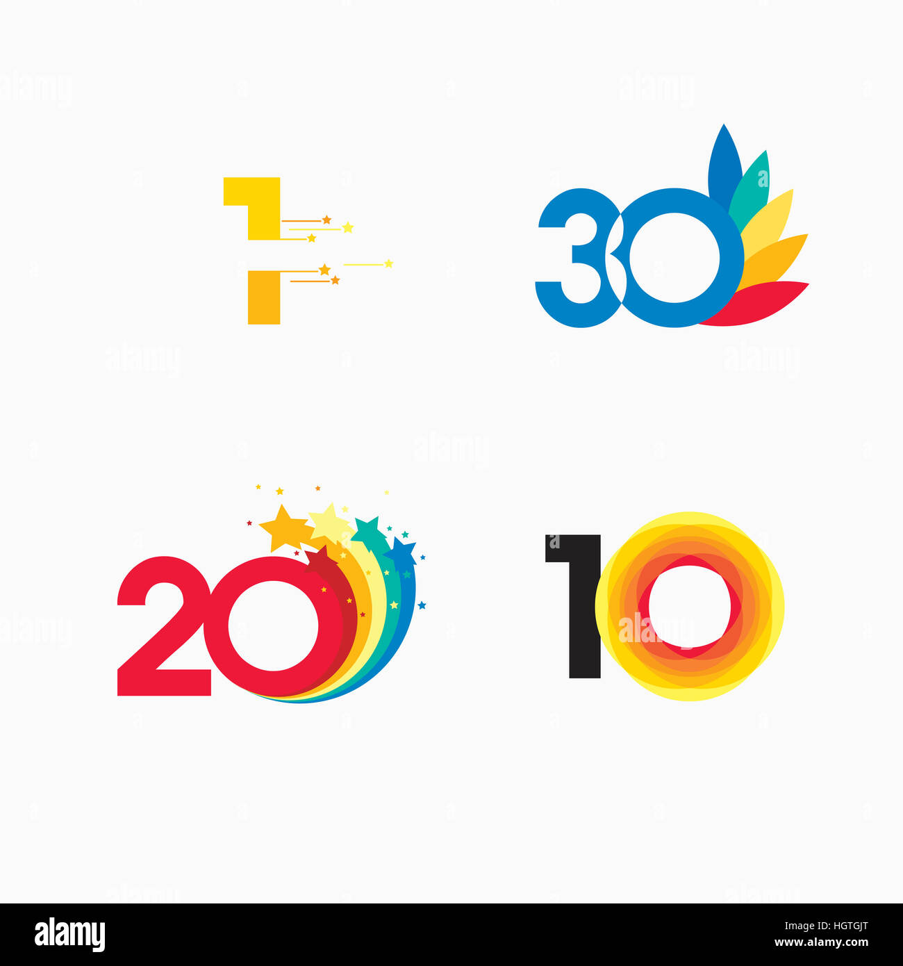Various numbers for anniversaries Stock Photo - Alamy
