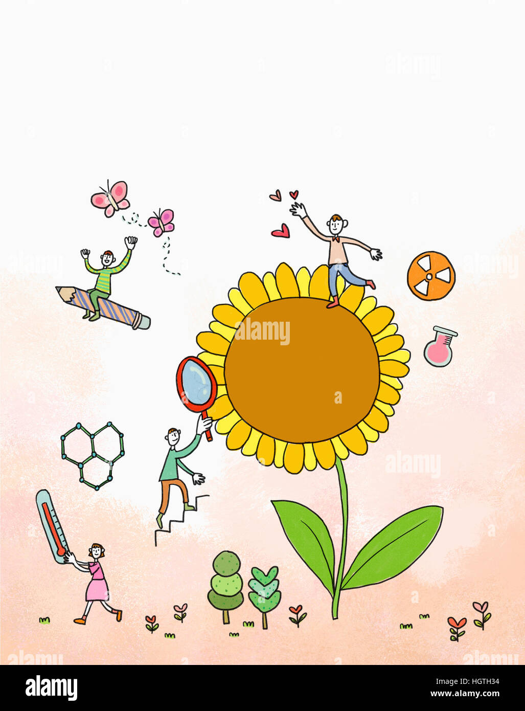 Line illustration representing science education Stock Photo - Alamy