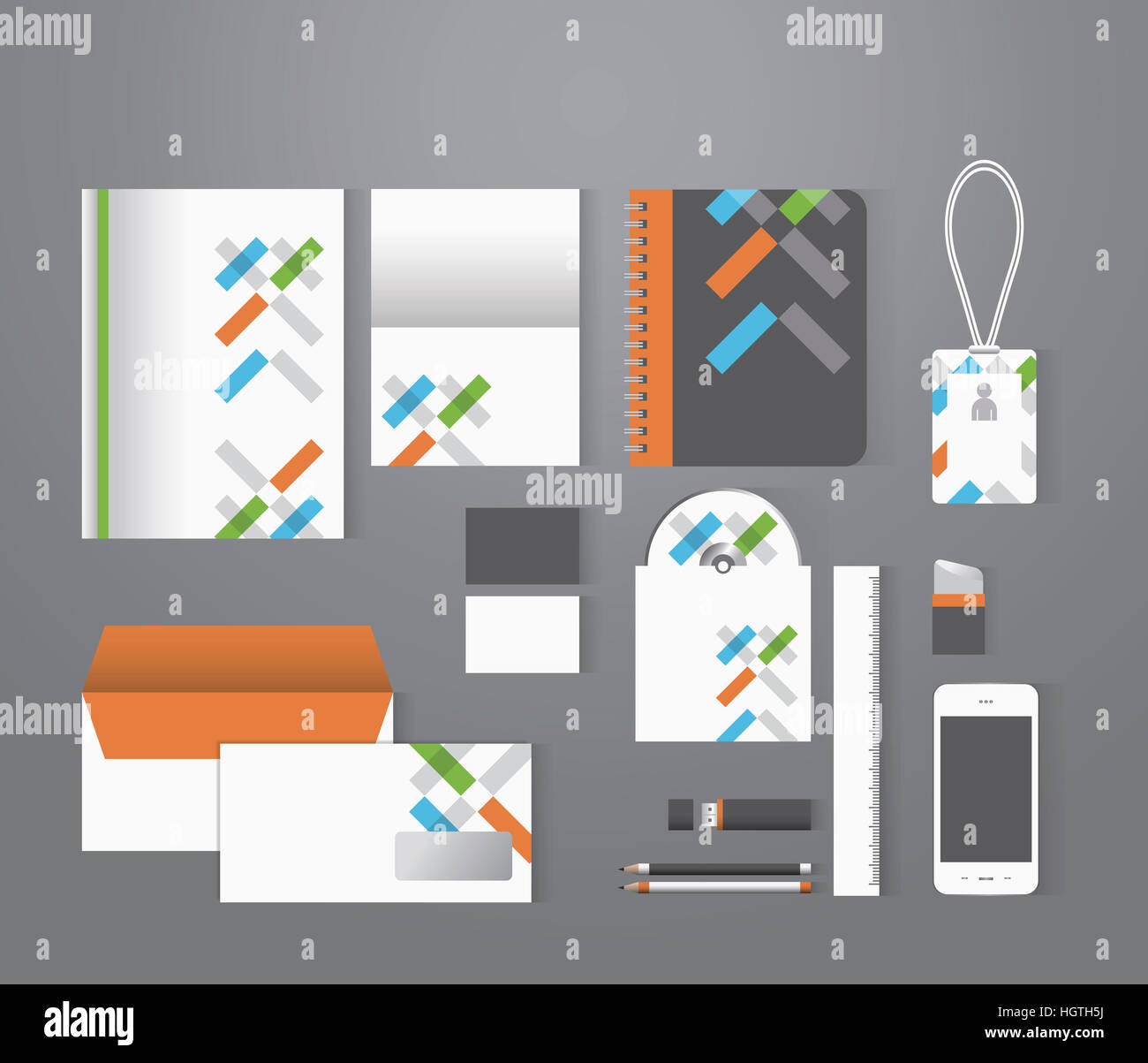 Set of various stationary Stock Photo - Alamy