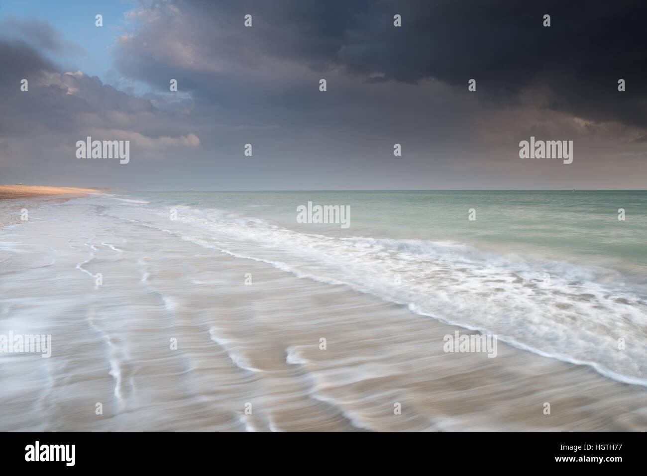 Climping Beach, (or Atherington Beach) West Sussex; sea and beautiful ...