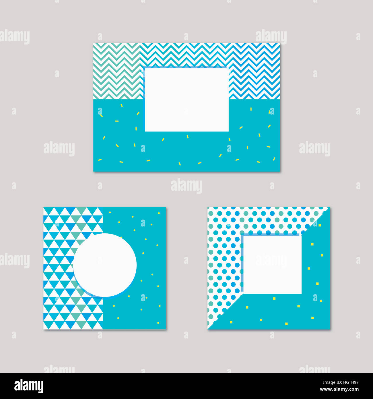 Web banners with blue patterns Stock Photo - Alamy