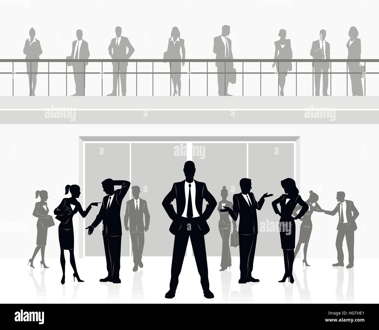 Vector illustration of a business people in office Stock Vector Image ...