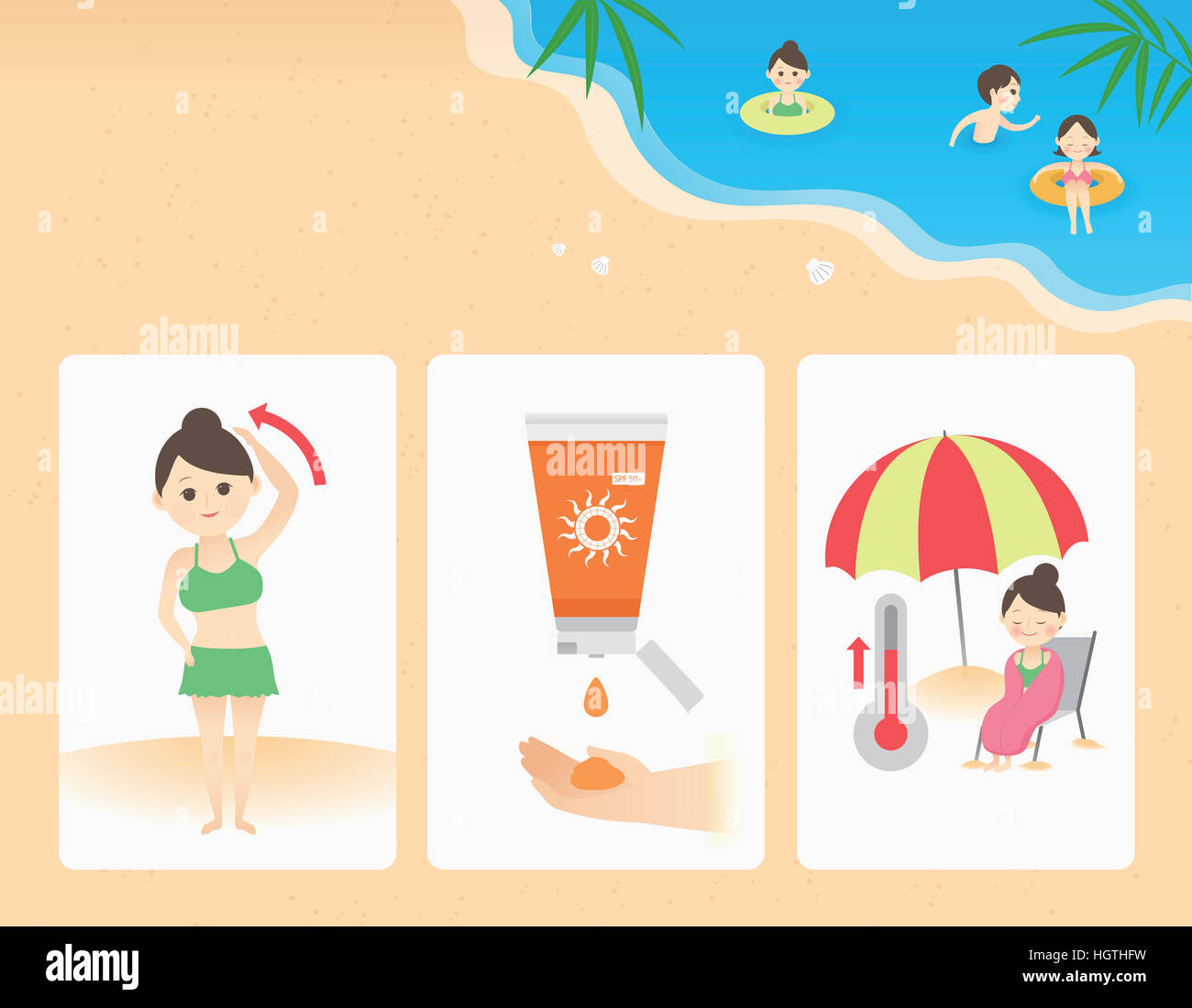 Safety guidelines of water activities in summer Stock Photo - Alamy