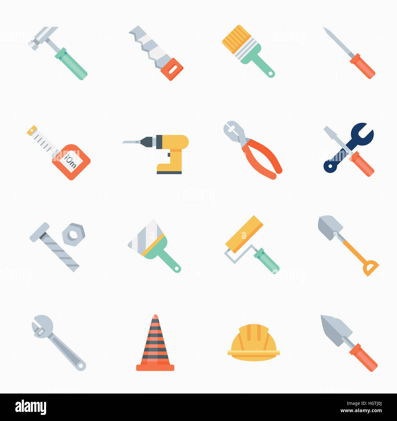 Icons of various tools Stock Photo - Alamy