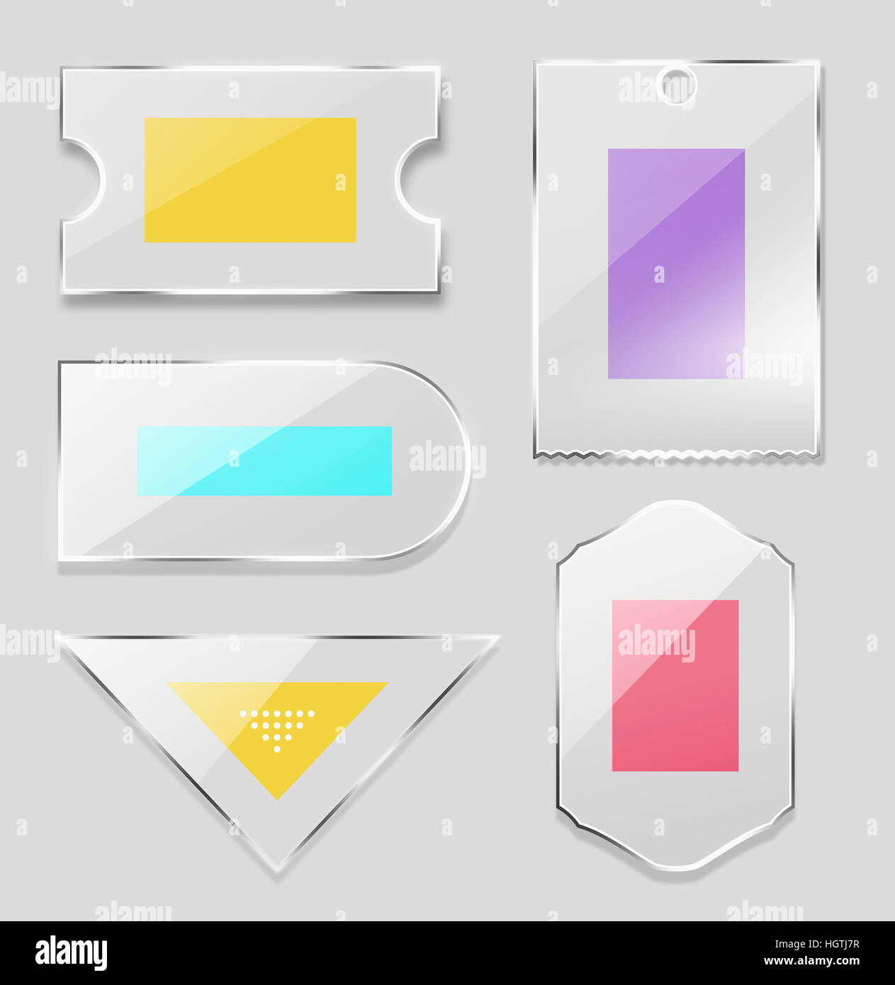 Various glass labels Stock Photo - Alamy