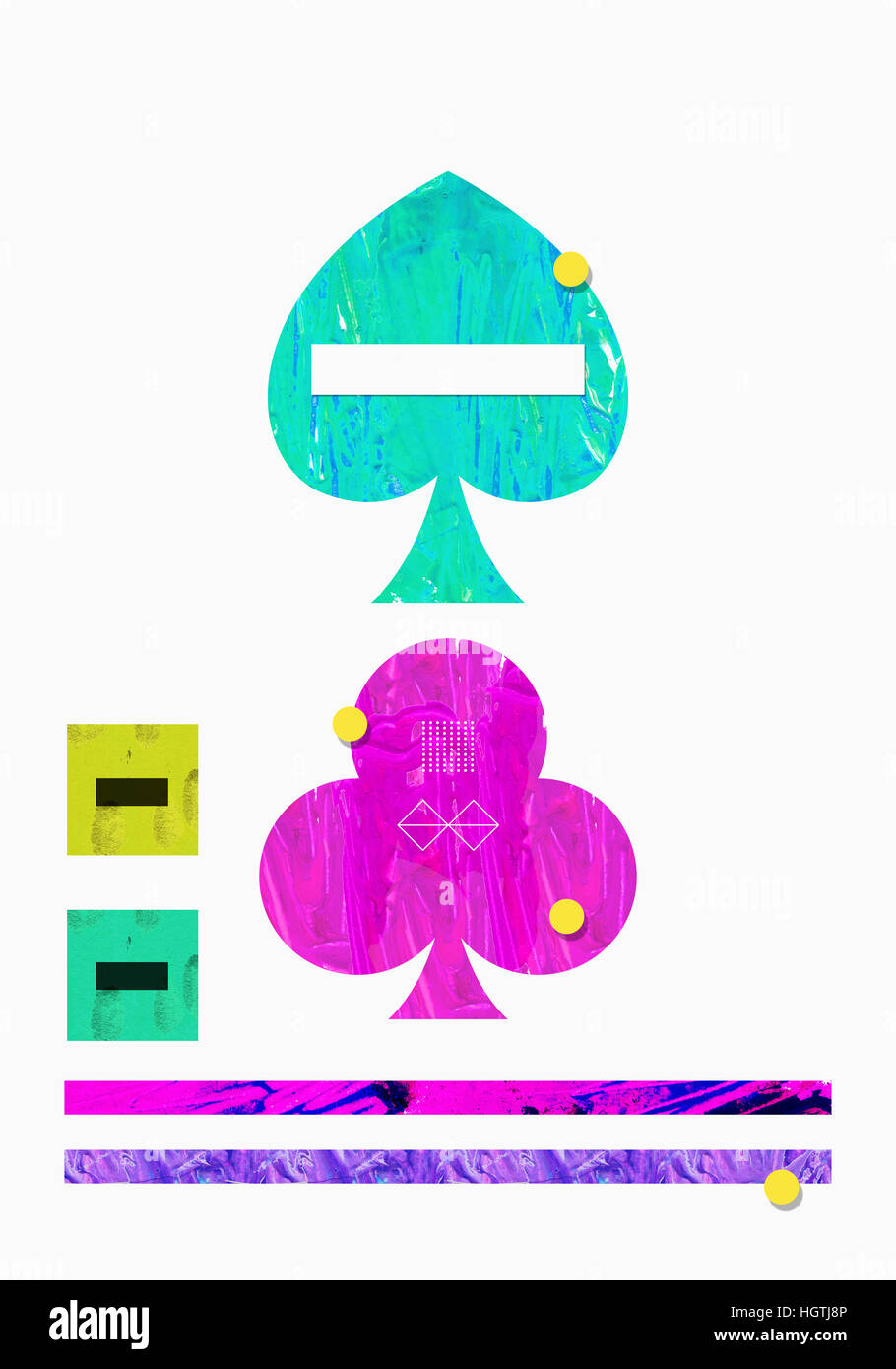 Various labels with oil paintings Stock Photo - Alamy