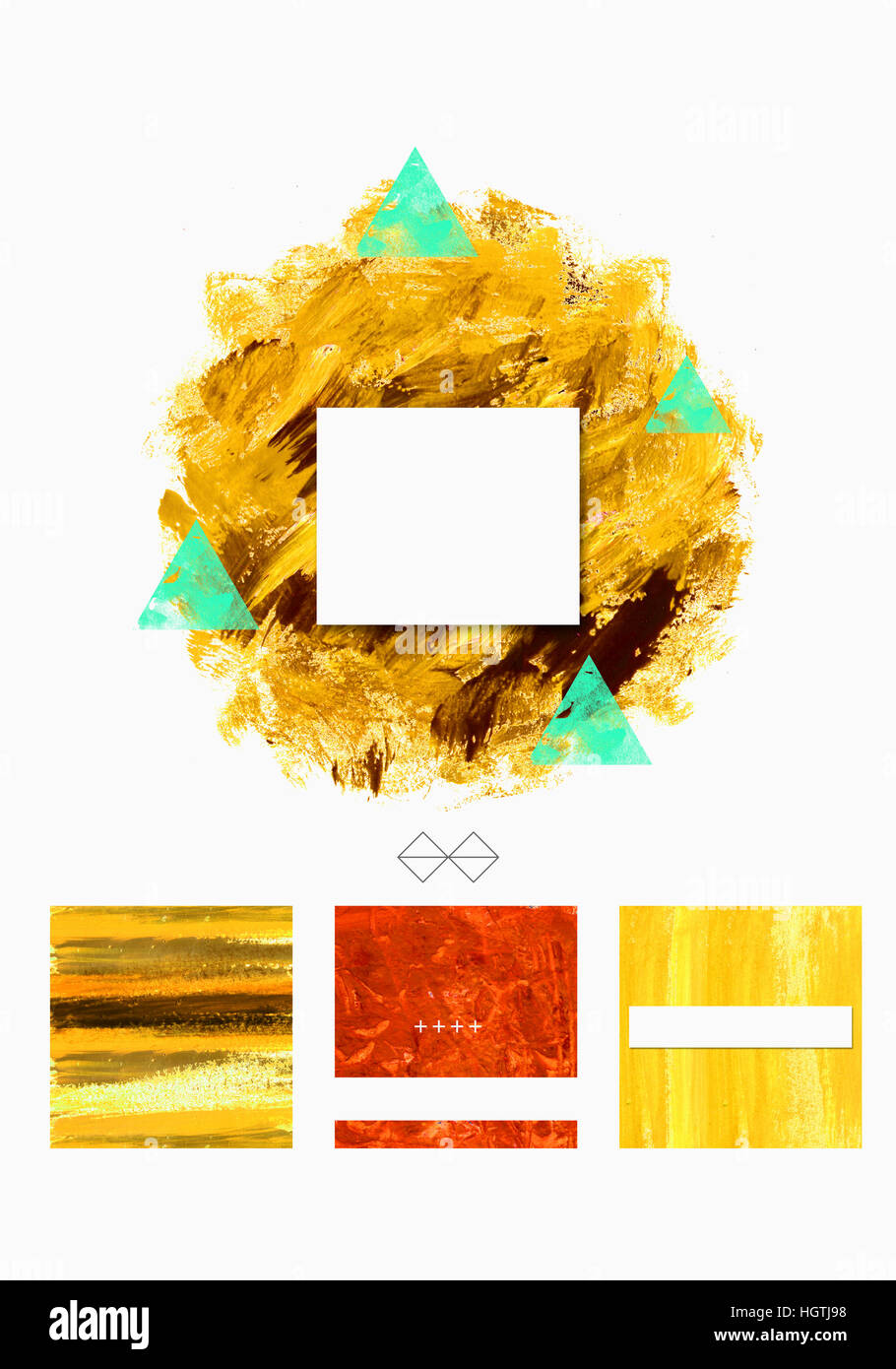 Various labels of oil paintings Stock Photo - Alamy