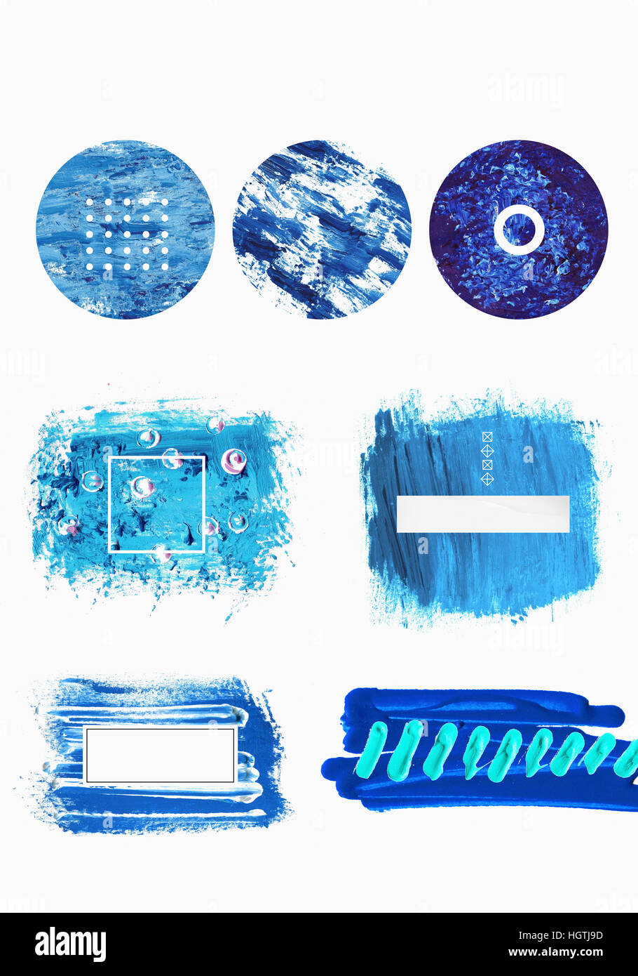 Various labels of oil paintings Stock Photo - Alamy