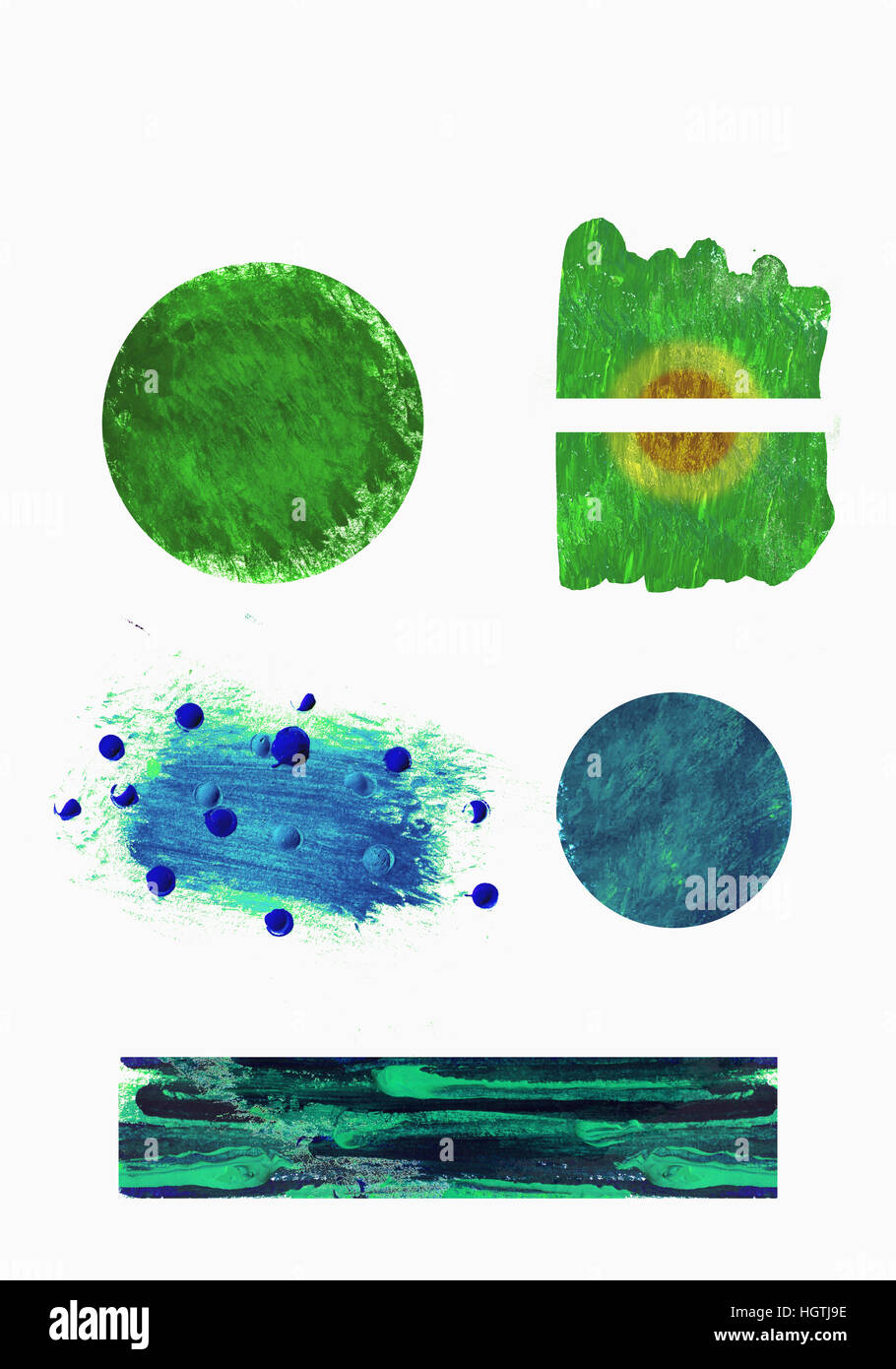 Various labels of oil paintings Stock Photo - Alamy