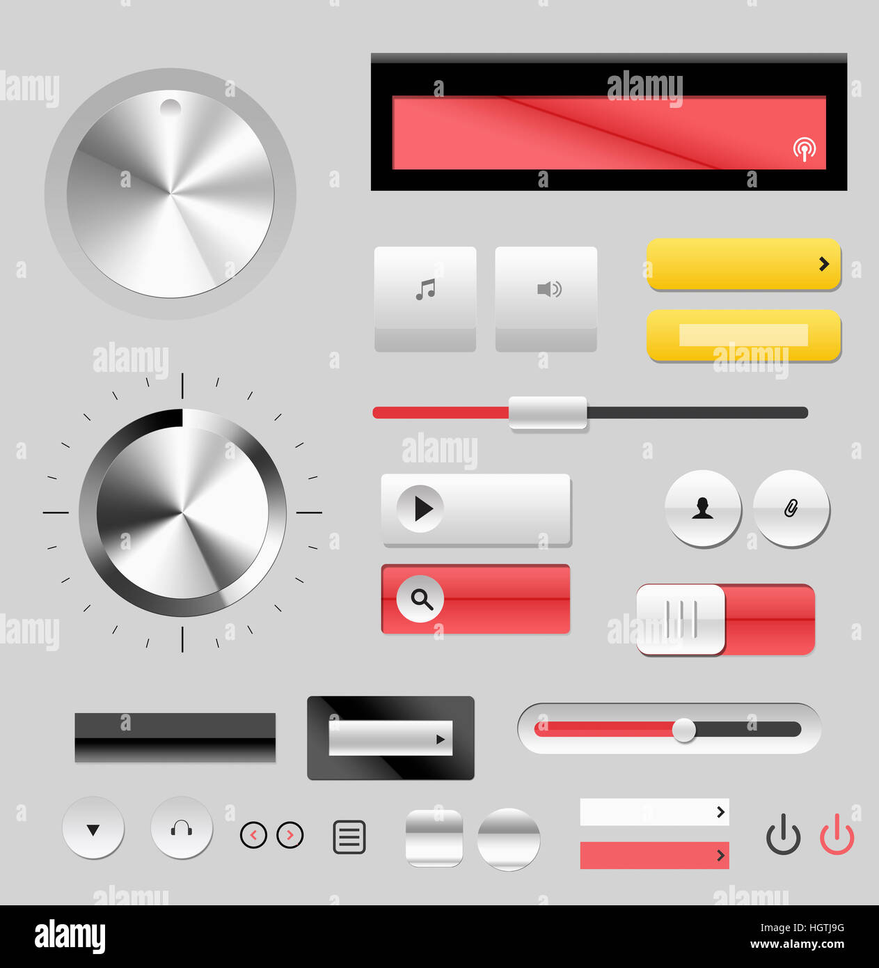 Various buttons for UI Stock Photo - Alamy