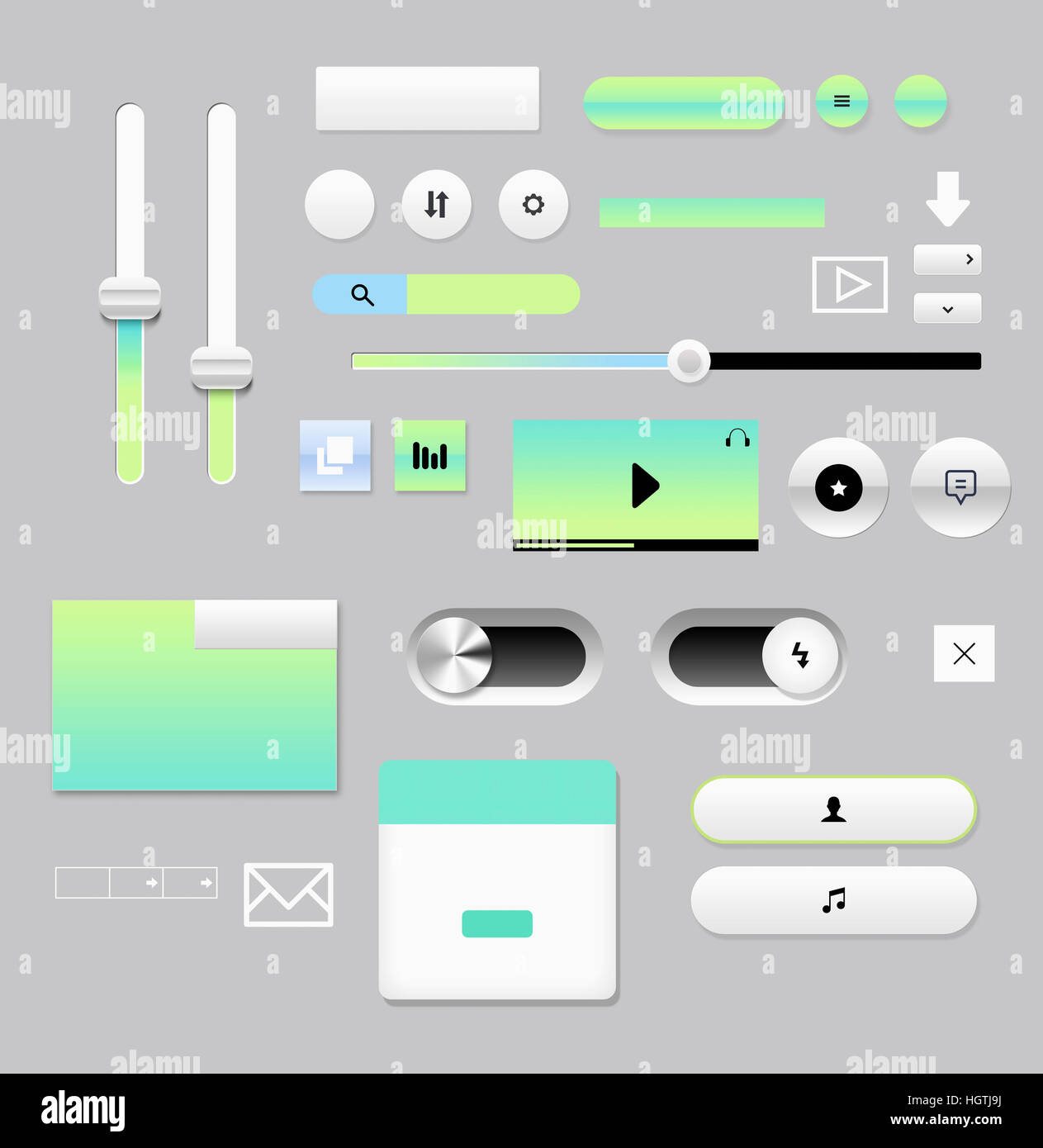 Various buttons for UI Stock Photo - Alamy