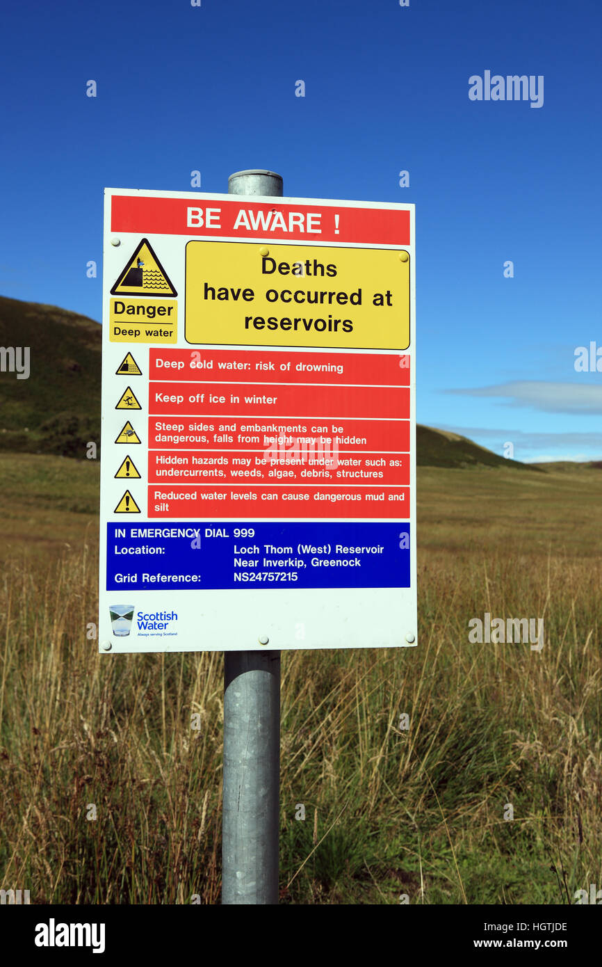 Reservoir warning sign hi-res stock photography and images - Alamy