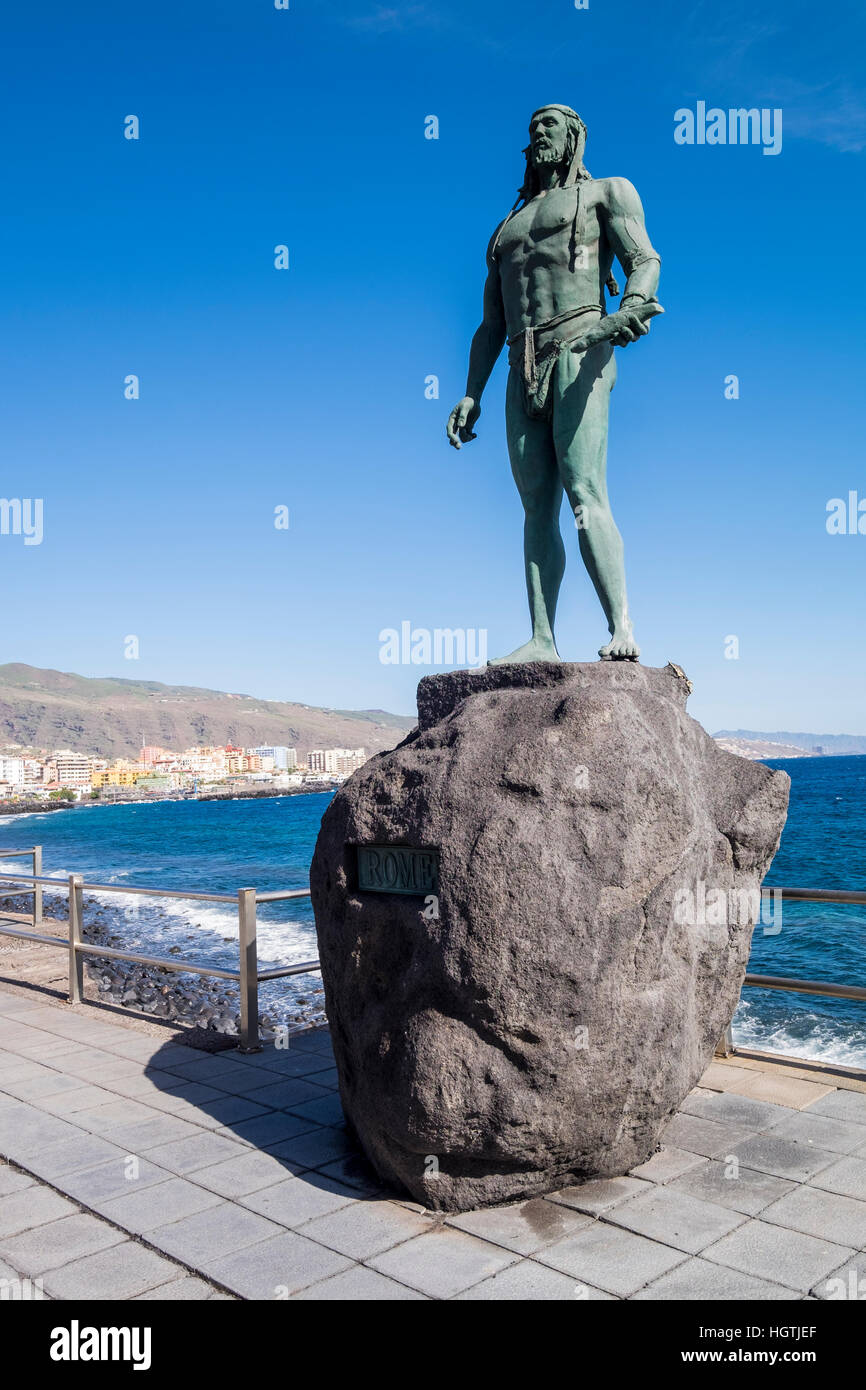 Statues guanche kings candelaria tenerife hi-res stock photography and ...