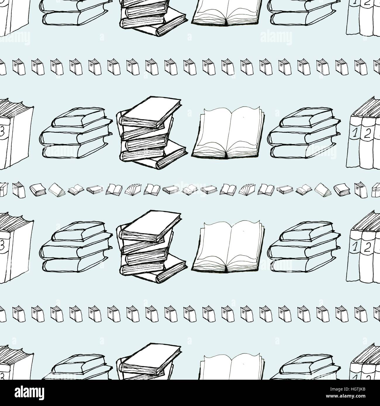 Seamless pattern with books Stock Vector Image & Art - Alamy