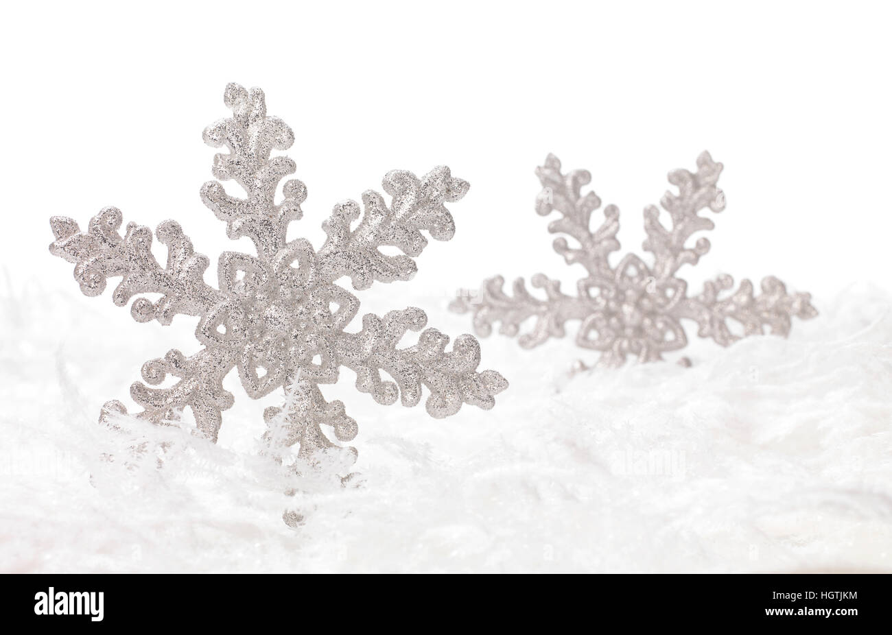 Snowflake with a white background Stock Photo - Alamy