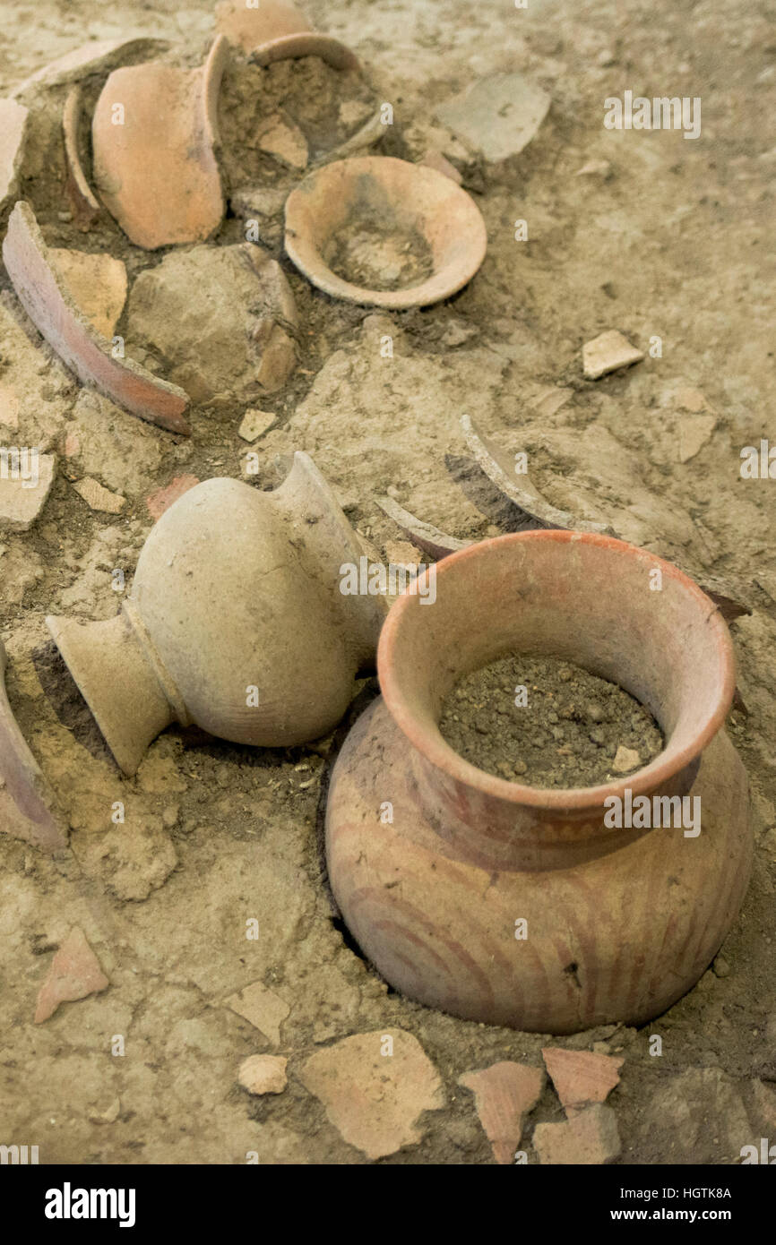 the burial sites at the ban Chiang national museum in the village of ...