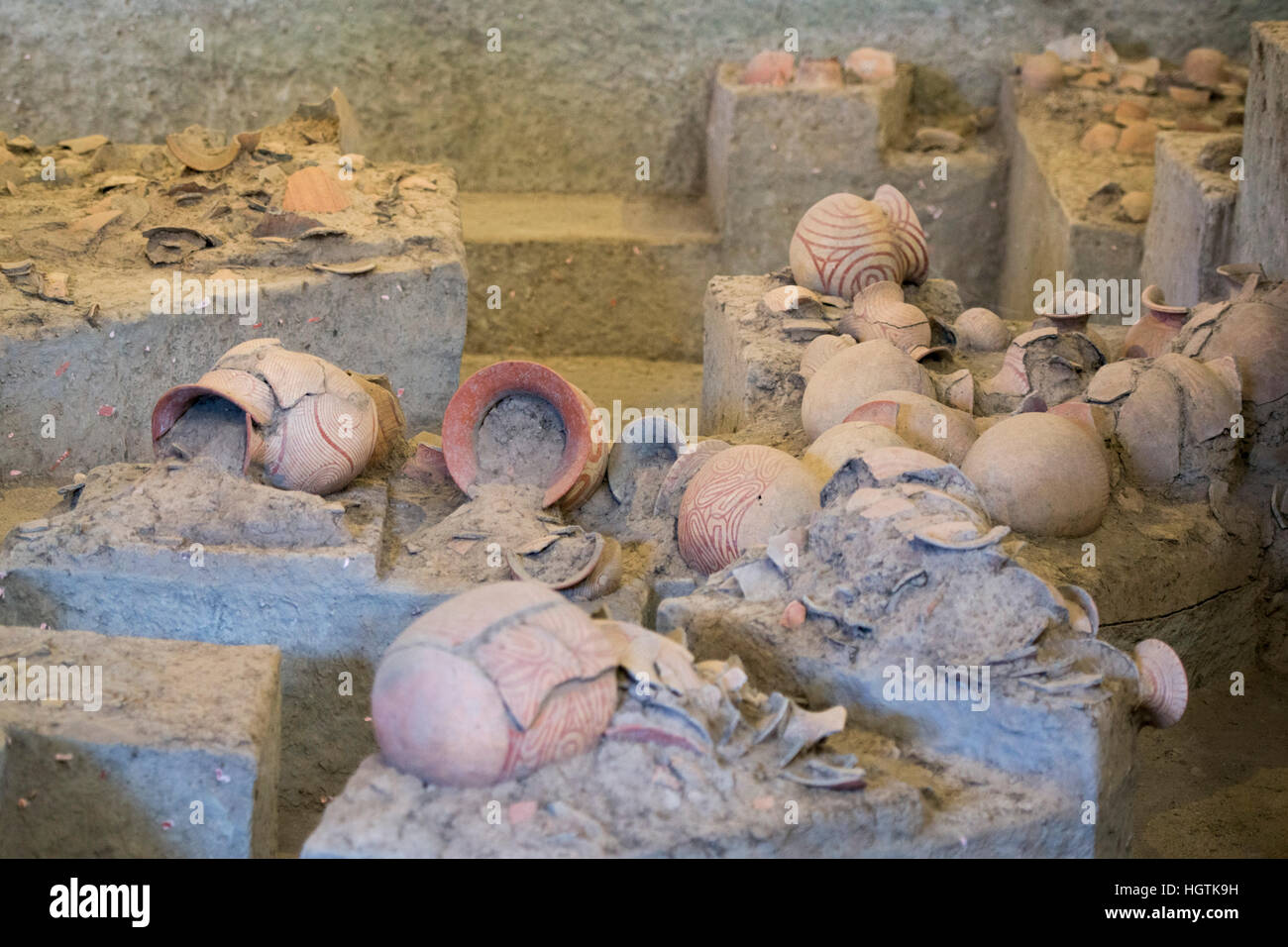 the burial sites at the ban Chiang national museum in the village of ...