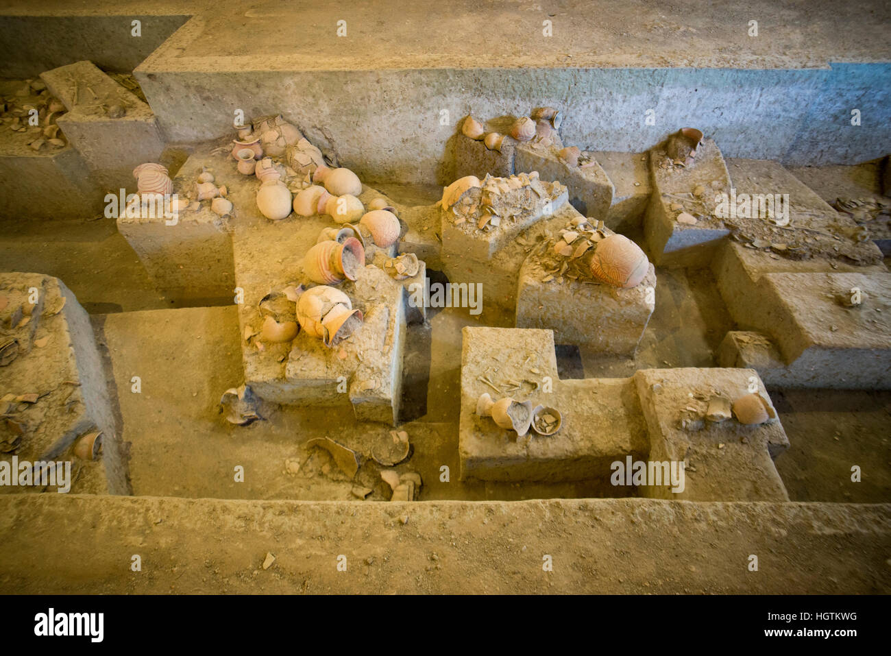the burial sites at the ban Chiang national museum in the village of ...