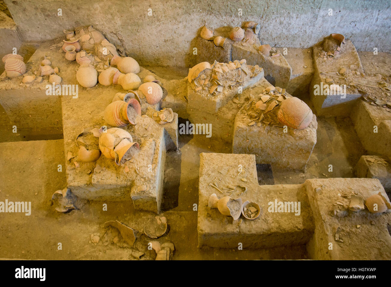 the burial sites at the ban Chiang national museum in the village of ...