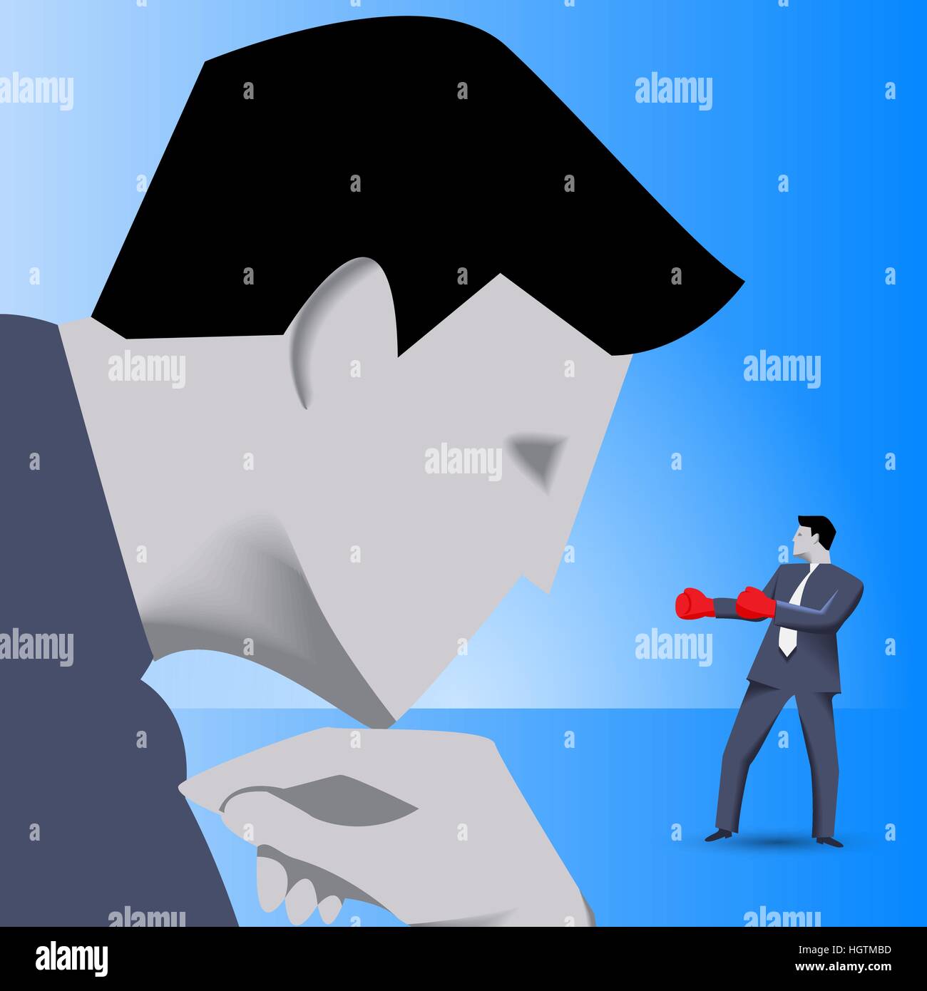 Corporate vs small business competition concept Stock Vector Image ...