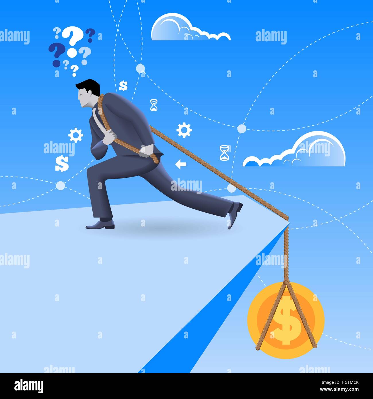 Businessman debt cliff hi-res stock photography and images - Alamy