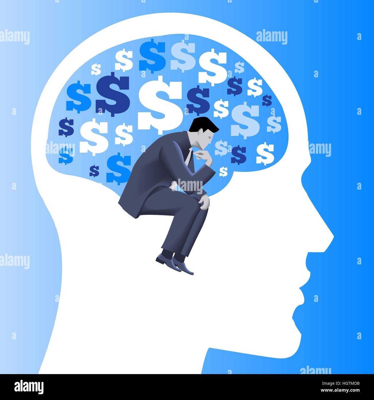 Financial thinking business concept Stock Vector Image & Art - Alamy