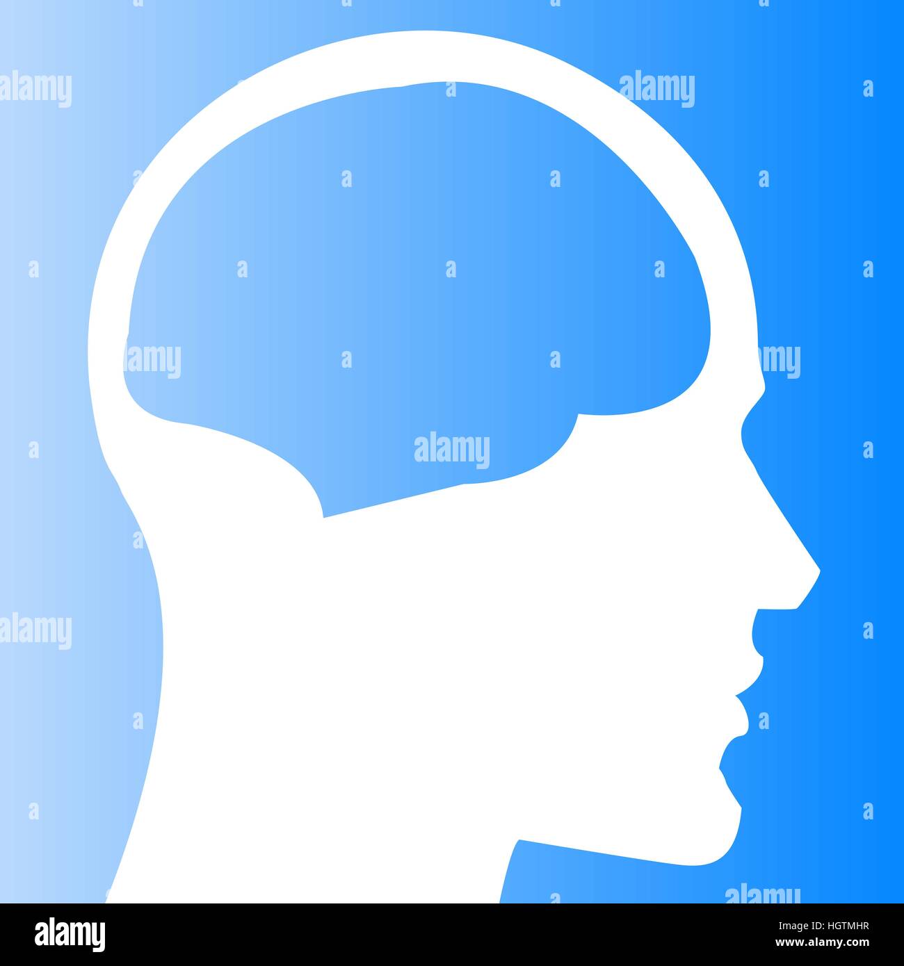 Human head with brain template Stock Vector Image & Art - Alamy