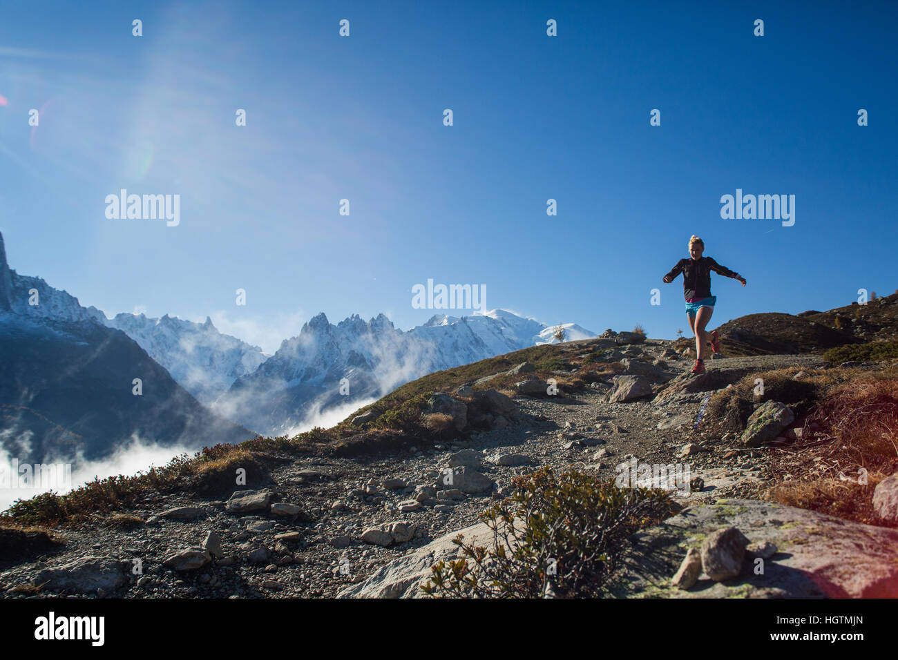 Trail Running, Chamonix, France Stock Photo - Alamy