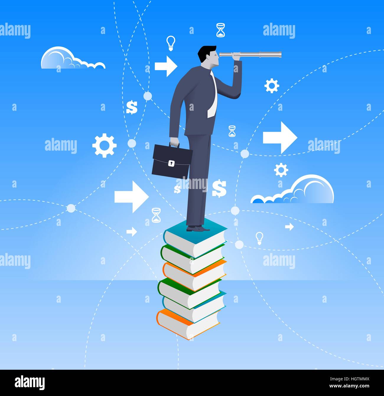 Forward for knowledge Stock Vector Images - Alamy