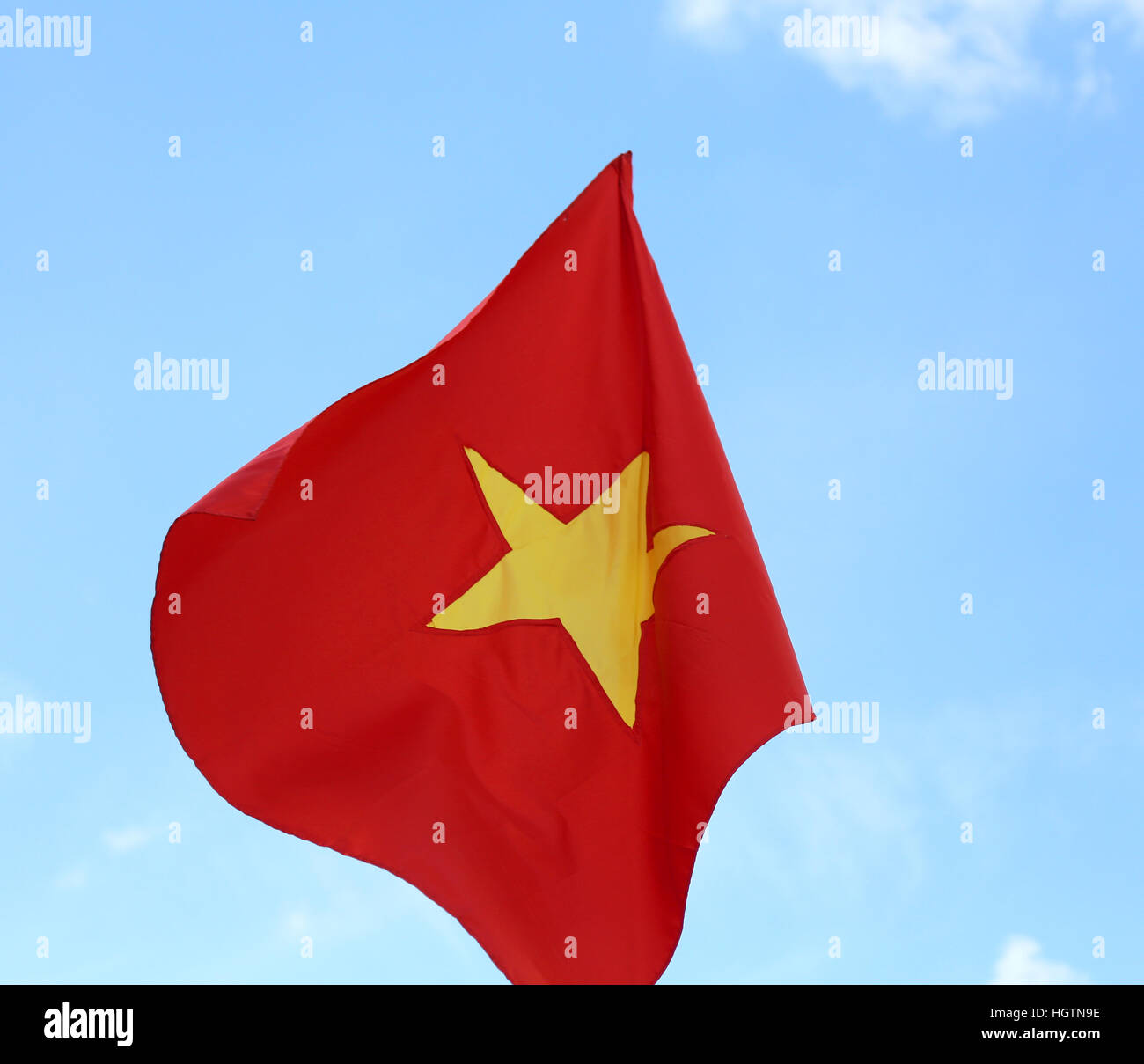 Red Flag Crescent Yellow Stars