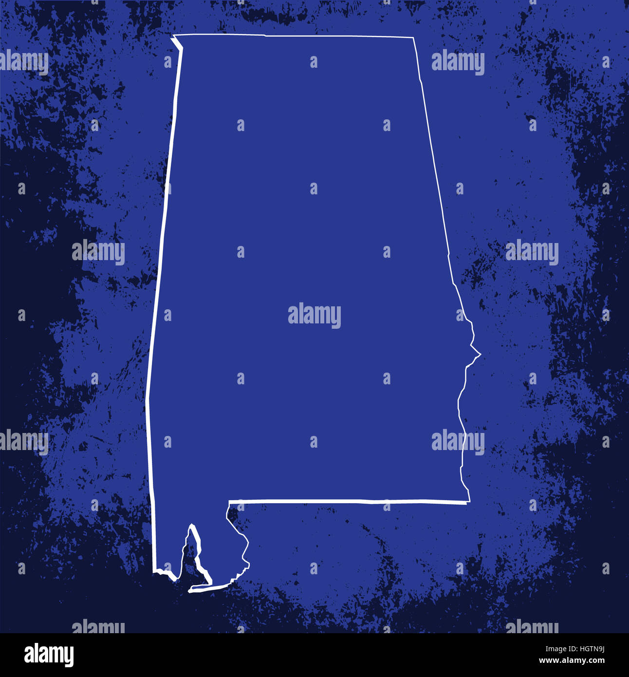 3D Alabama (USA) Blueprint outline map with shadow Stock Photo - Alamy