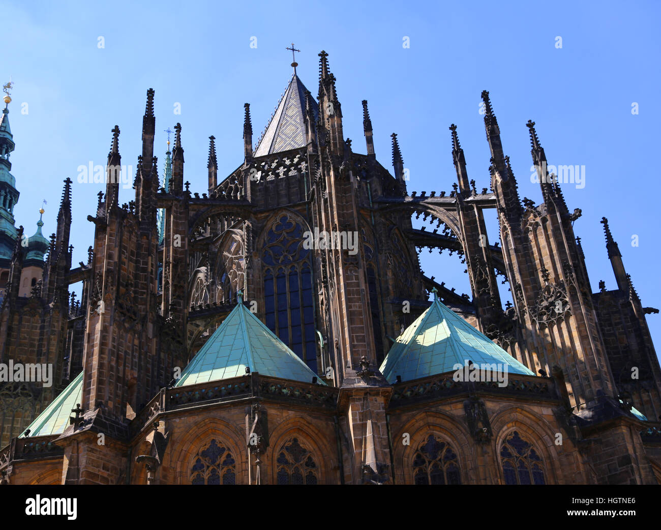 Prague cathedral flying buttress hi-res stock photography and images ...