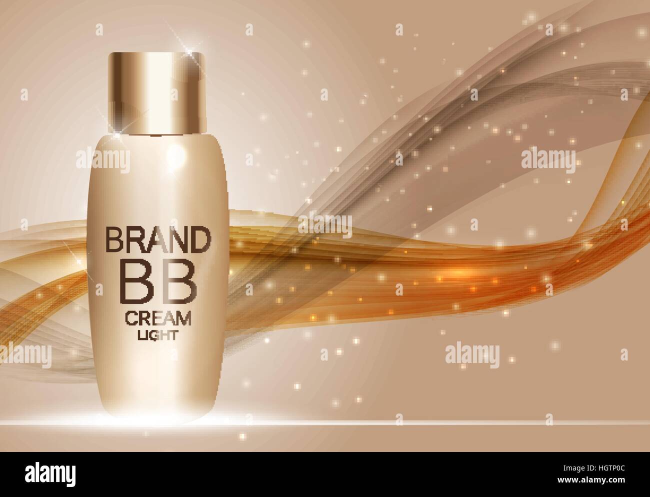 BB Cream Bottle Template for Ads or Magazine Background. 3D Real Stock ...