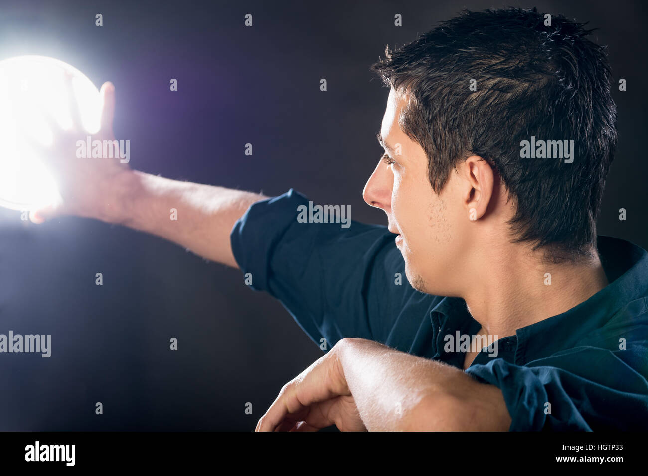 Light blocking gesture hi-res stock photography and images - Alamy