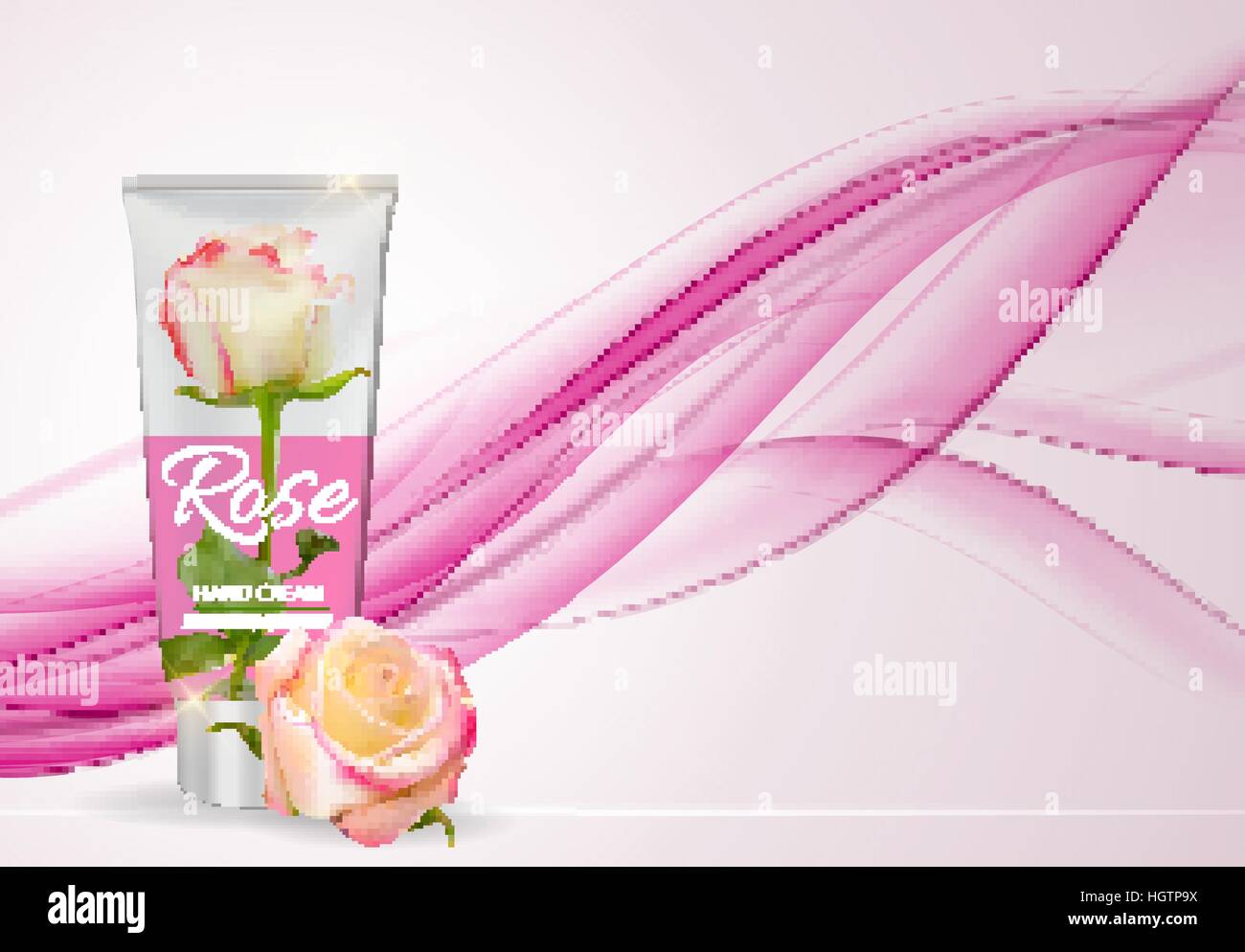 Hand Care Cream Bottle, Tube Template for Ads or Magazine Backgr Stock ...