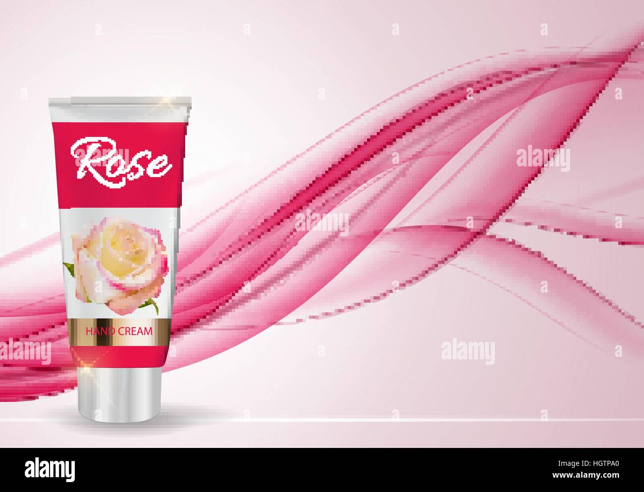 Hand Care Cream Bottle, Tube Template for Ads or Magazine Backgr Stock ...