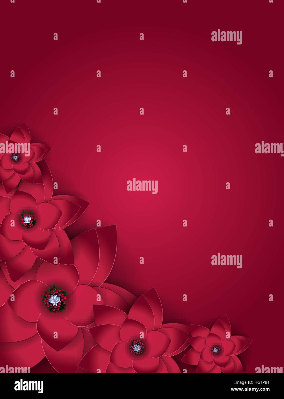 Abstract Blossom Floral Greeting Card Background Stock Vector Image ...