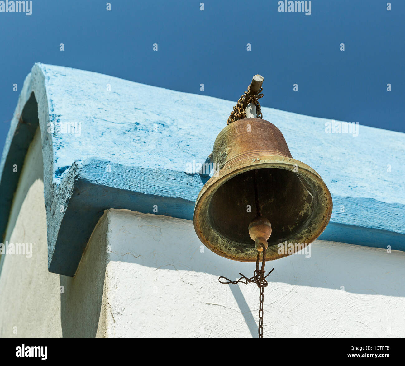 Bell of Prophet Elias Church, Greece Stock Photo - Alamy