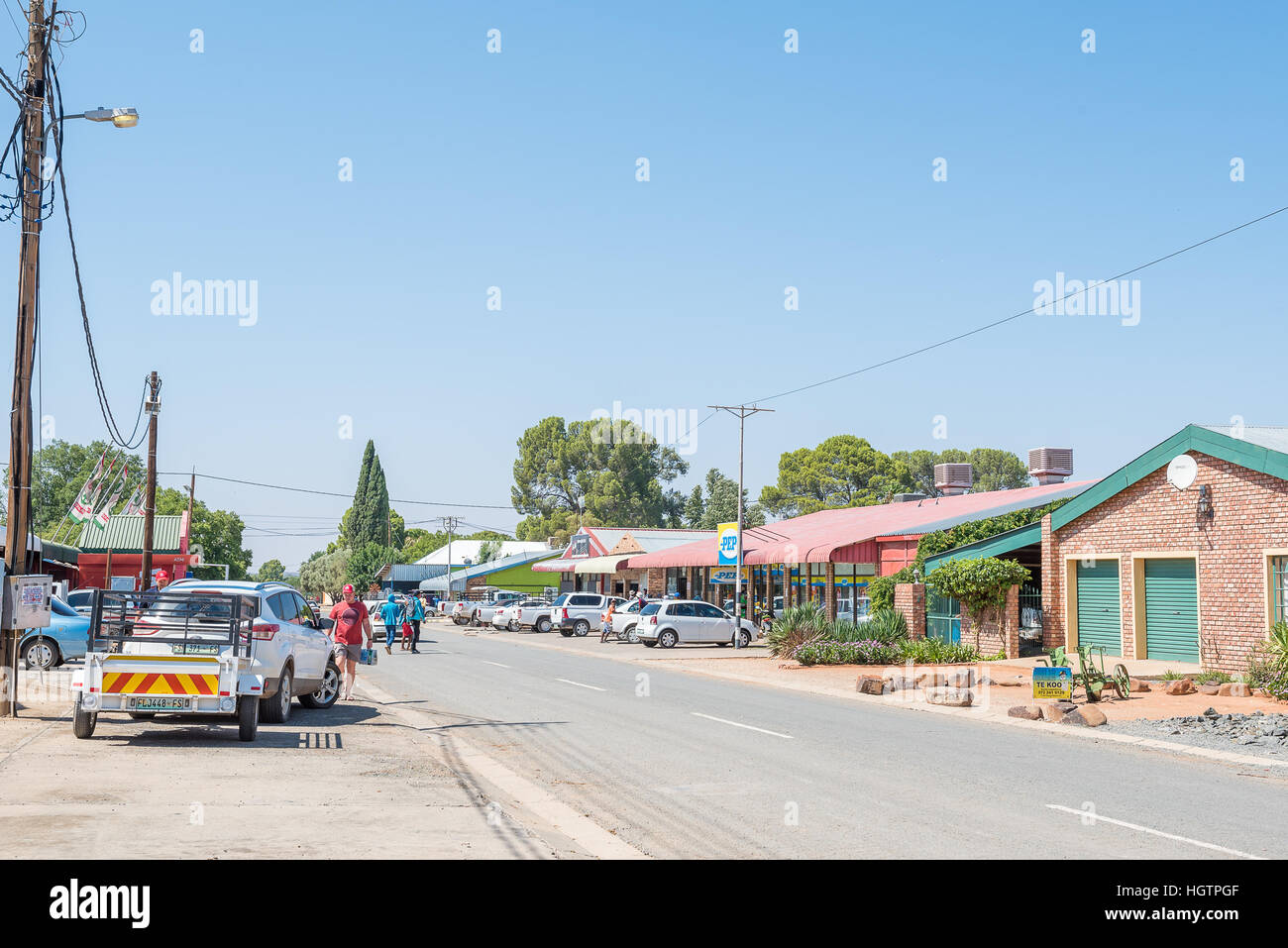 JACOBSDAL, SOUTH AFRICA - DECEMBER 31, 2016: A street scene in ...