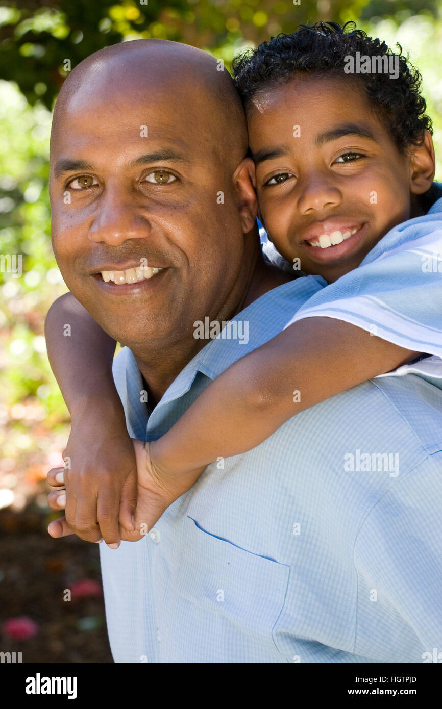 African American father and son spending time together Stock Photo - Alamy