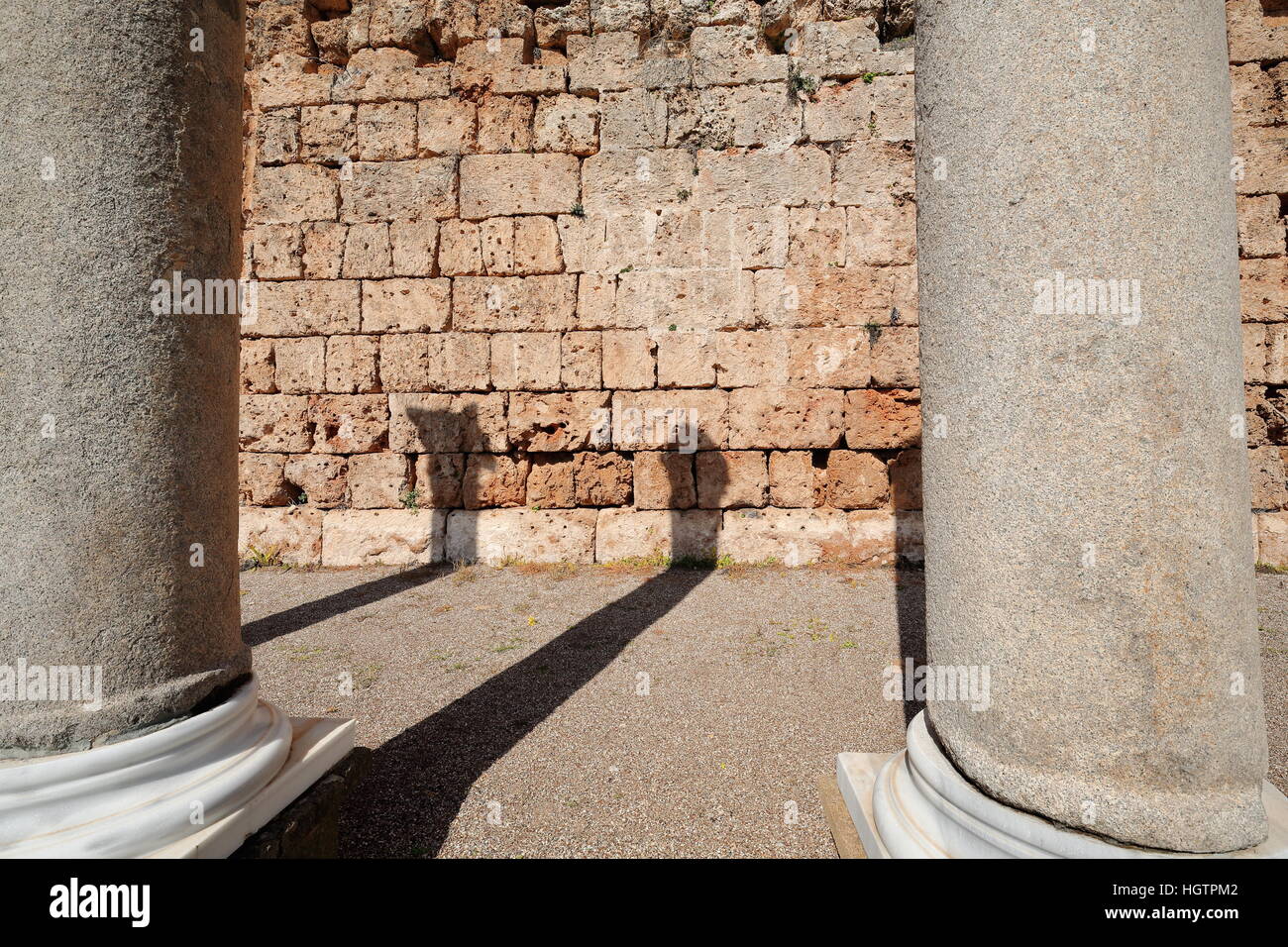 The roman palaestra was built in travertine on a square plan of 76x76 ...