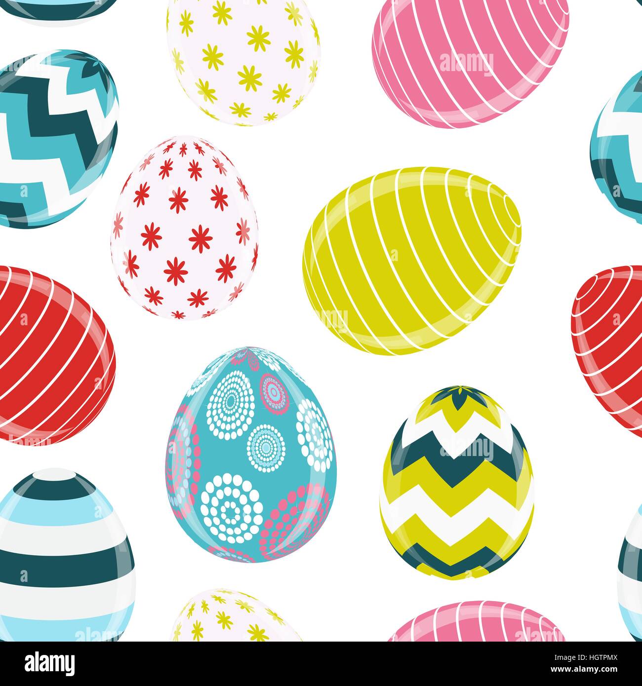 Beautiful Easter Egg Seamless Pattern Background Vector Illustra Stock Vector Image & Art - Alamy