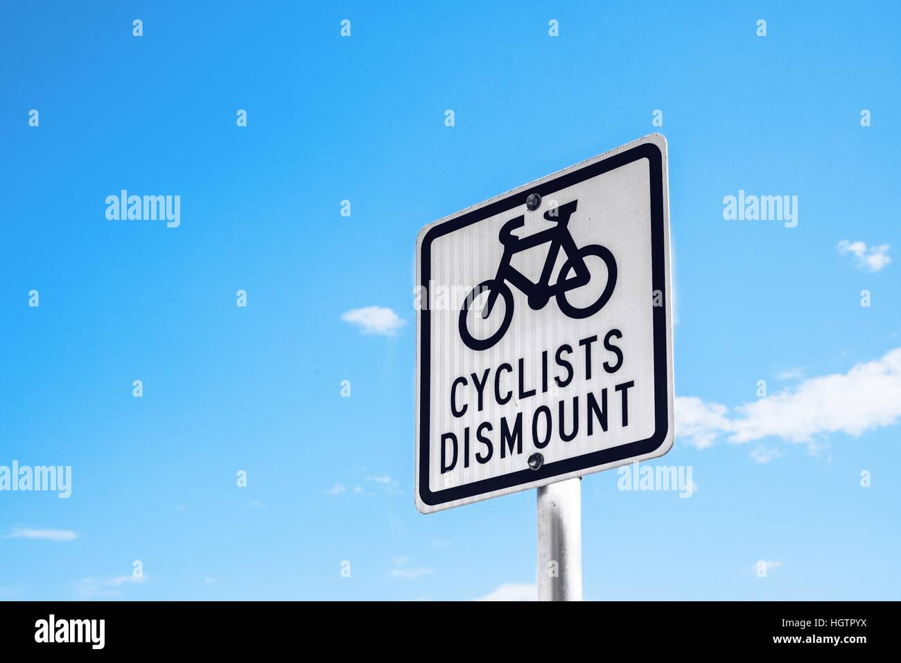 No cyclists road sign Stock Photo - Alamy
