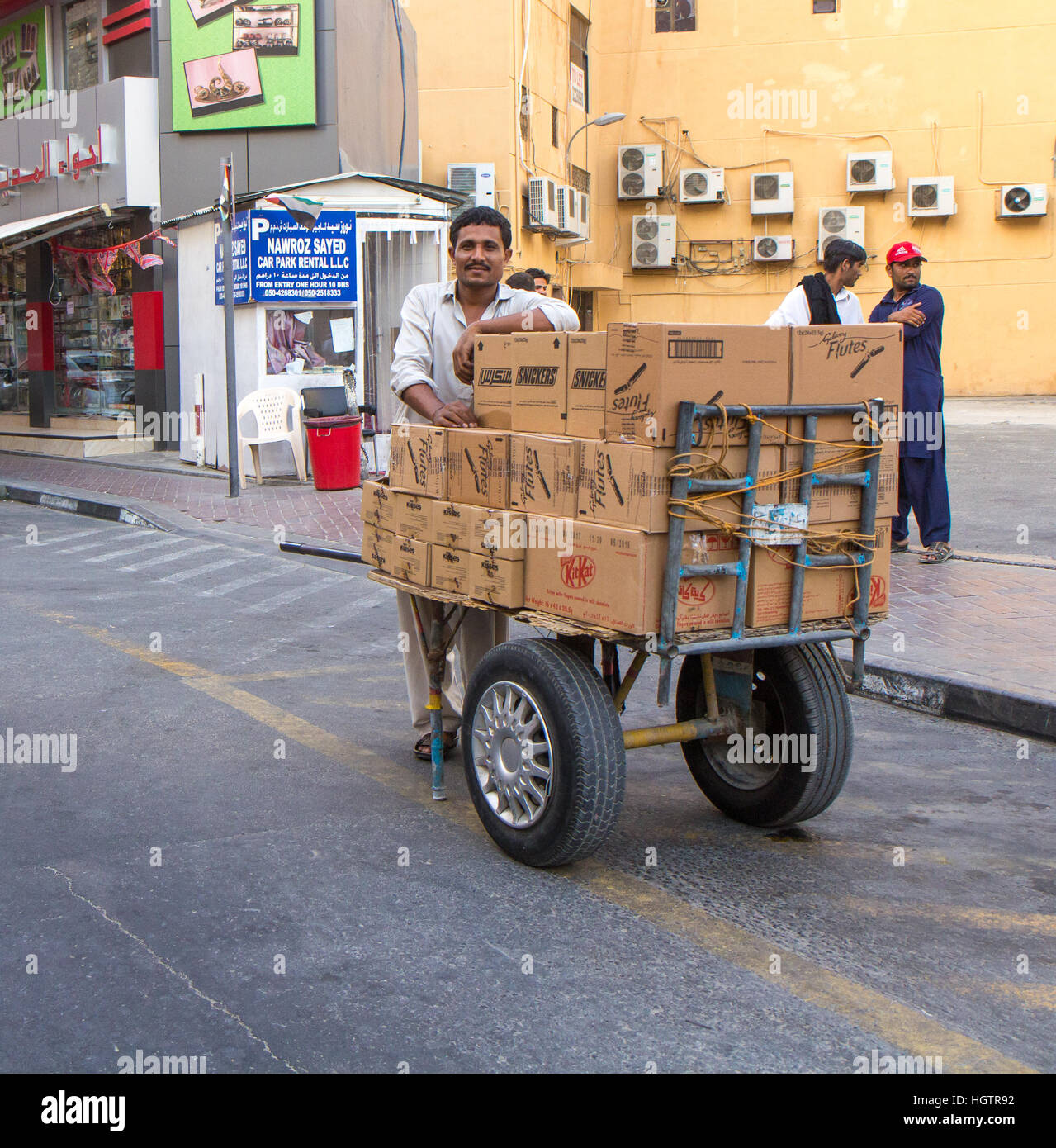 Street portrait of a resident in Dubai Al Naif neighborhood Stock Photo ...