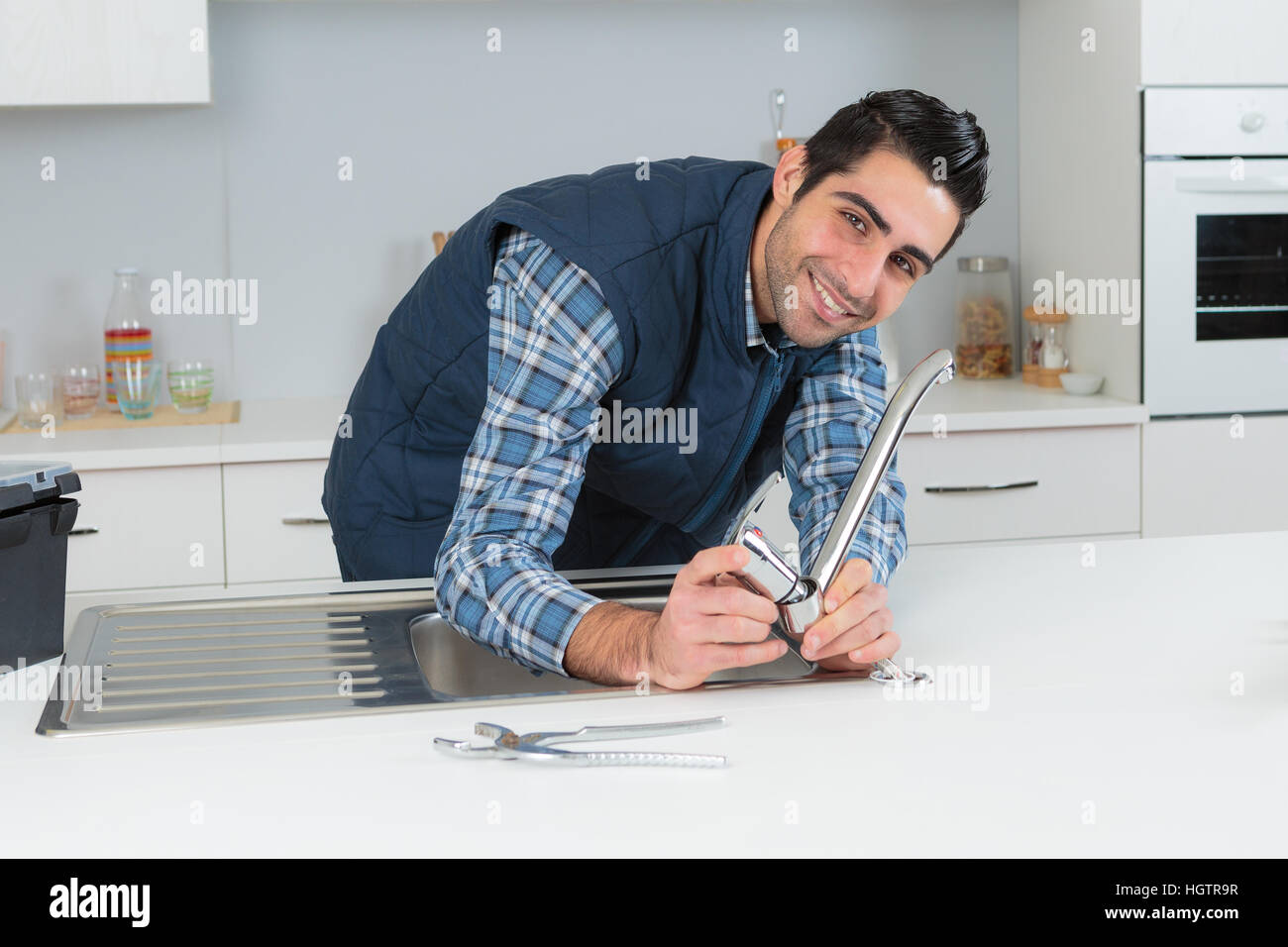 the building maintenance man Stock Photo - Alamy