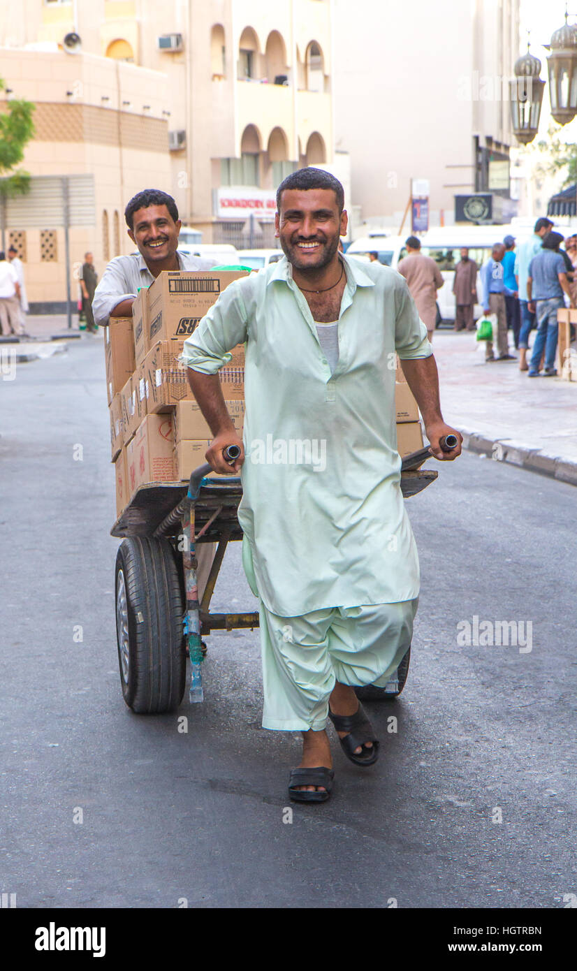 Street portrait of a resident in Dubai Al Naif neighborhood Stock Photo ...